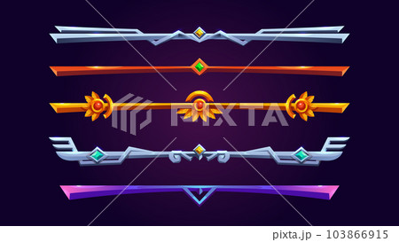 Cartoon set of decorative game dividersのイラスト素材 [103866915] - PIXTA