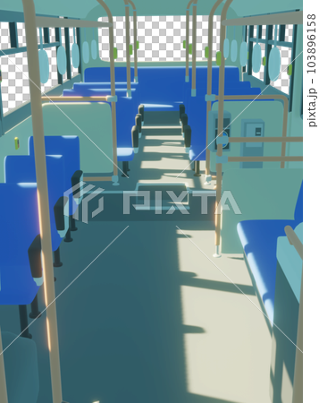 Morning bus interior 3D - Stock Illustration [103896158] - PIXTA