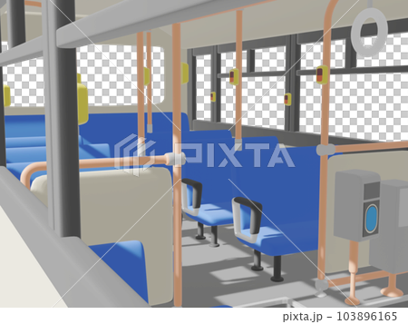 Bus interior 3D - Stock Illustration [103896165] - PIXTA