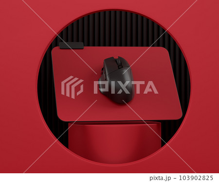 Wireless gaming computer mouse on cylinder...のイラスト素材 [103902825] - PIXTA