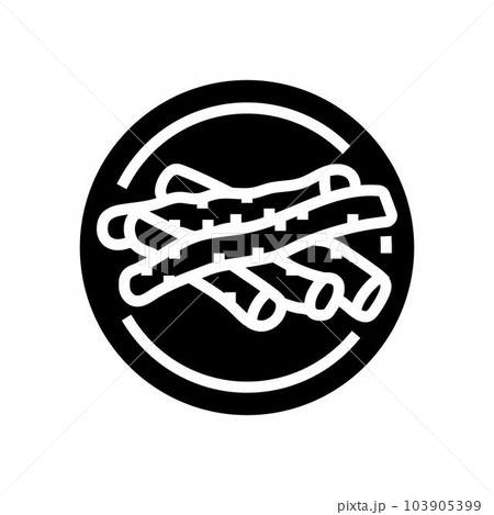 licorice root cosmetic plant glyph icon vector...のイラスト素材 [103905399 ...