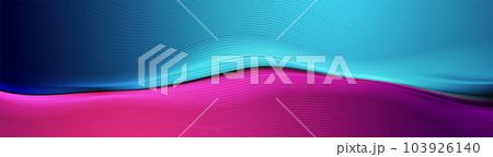 Contrast blue violet abstract wavy backgroundのイラスト素材 [103926140] - PIXTA