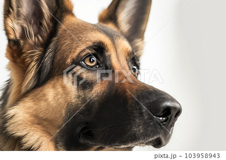 German Shepherd Face Close Up