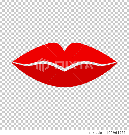 red lips icon. kiss. vector. - Stock Illustration [103965951] - PIXTA