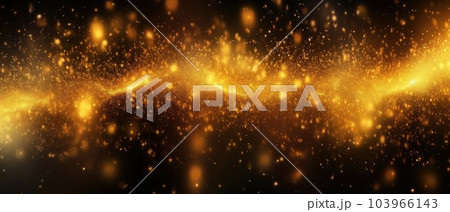 Gold glow particle abstract background. Light...のイラスト素材 [103966143] - PIXTA