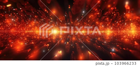 Red glow particle abstract background. Light...のイラスト素材 [103966233] - PIXTA