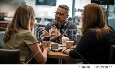 Diverse people mingling at an event talking...のイラスト素材 [103994077] - PIXTA