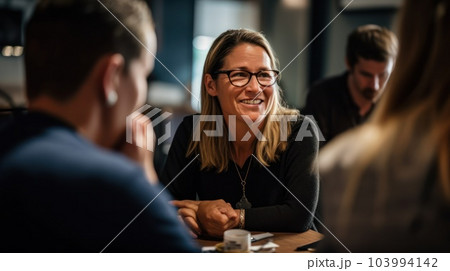 Diverse people mingling at an event talking...のイラスト素材 [103994142] - PIXTA