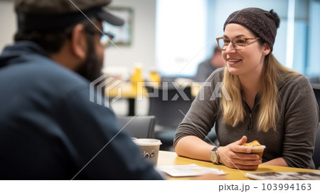 Diverse people mingling at an event talking...のイラスト素材 [103994163] - PIXTA