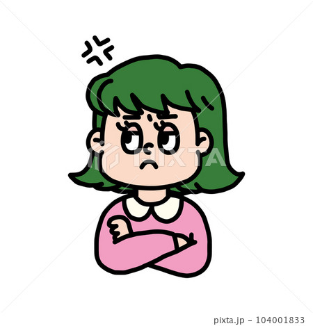 機嫌が悪い女の子のイラスト素材 [104001833] - PIXTA