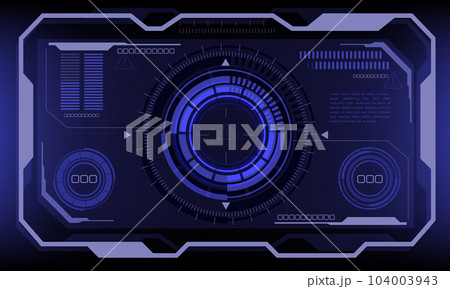 HUD sci-fi interface screen violet danger...のイラスト素材 [104003943] - PIXTA
