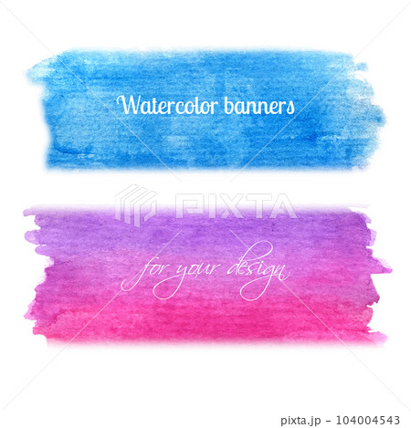 Bright watercolor banners setのイラスト素材 [104004543] - PIXTA