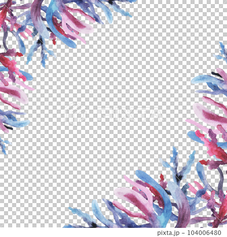 Hand drawn corners frame multicolored...-插圖素材 [104006480] - PIXTA圖庫