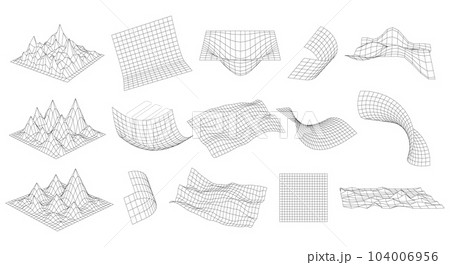 3D Glitch rectangle plane set. Distorted...のイラスト素材 [104006956] - PIXTA