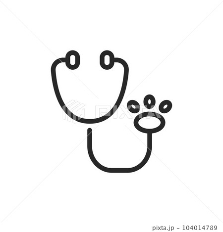 Animal Checkup Icon. Vector Outline Editable...のイラスト素材 [104014789] - PIXTA