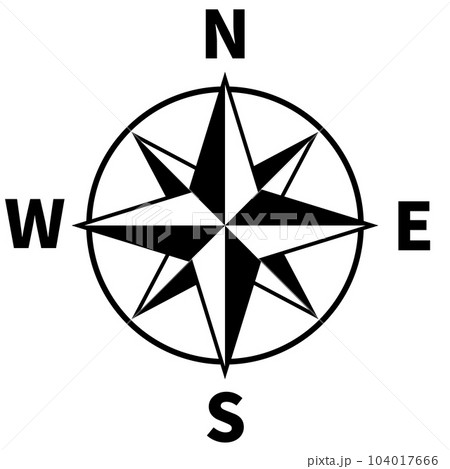 方位記号のアイコン、東西南北の頭文字のイラスト素材 [104017666] - PIXTA