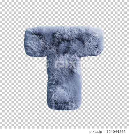 uppercase T. Gray fluffy letters. - Stock Illustration [104044863] - PIXTA