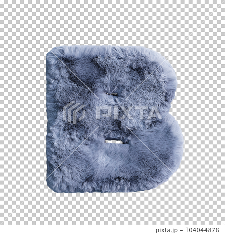 uppercase B. Gray fluffy letters. - Stock Illustration [104044878] - PIXTA