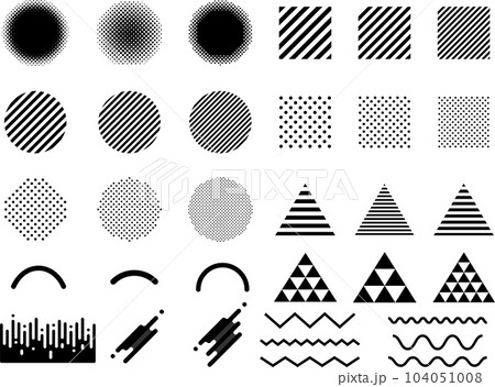 ジオメトリックの素材セットのイラスト素材 [104051008] - PIXTA