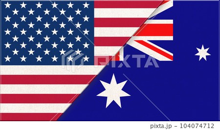 Flags of USA and Australia. USA and Australian...のイラスト素材 [104074712 ...