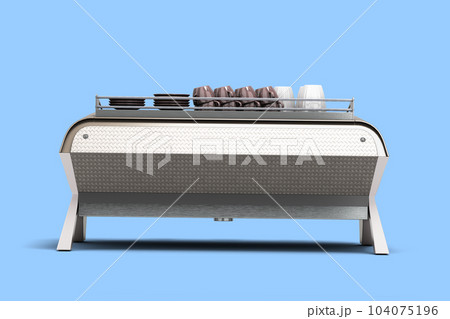 new professional coffee machine back view 3d...のイラスト素材 [104075196] - PIXTA