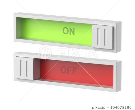 On and off sliding toggle buttonsのイラスト素材 [104078196] - PIXTA