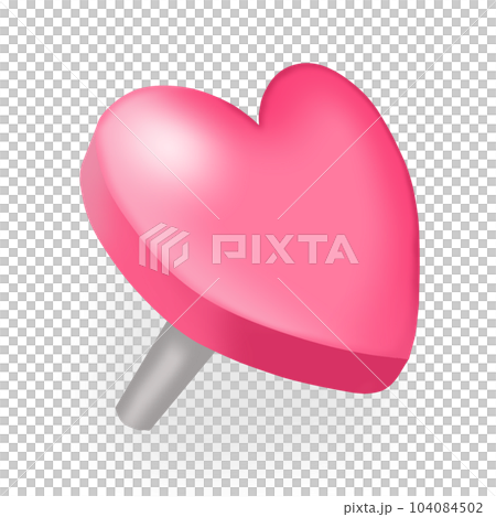 cute heart push pin - Stock Illustration [104084502] - PIXTA