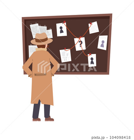 Vector isolated illustration of Detective man...のイラスト素材 [104098418] - PIXTA