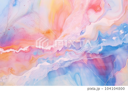 Pastel color ink abstract fluid art backgroundのイラスト素材 [104104800] - PIXTA