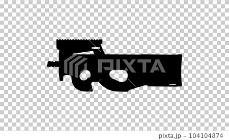 P90 smg gun vector icon isolated on white...のイラスト素材 [104104874] - PIXTA