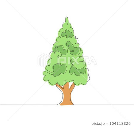 Forest Green Tree Drawing
