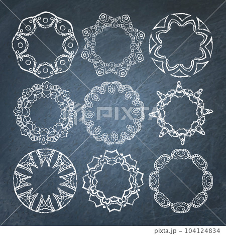 Ornamental chalkboard frames setのイラスト素材 [104124834] - PIXTA