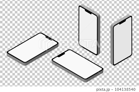 Various angle smartphone set isometric - Stock Illustration [104138540 ...