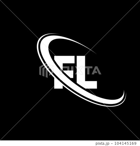 FL logo. F L design. White FL letter. FL/F L...のイラスト素材 [104145169] - PIXTA