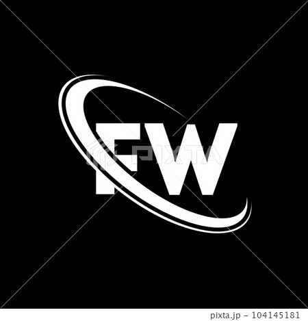 FW logo. F W design. White FW letter. FW/F W...のイラスト素材 [104145181] - PIXTA