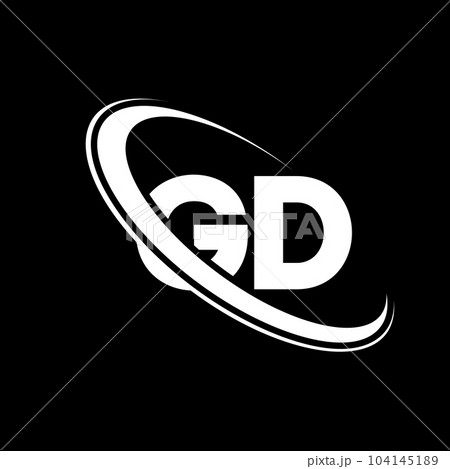 GD logo. G D design. White GD letter. GD/G D...のイラスト素材 [104145189] - PIXTA