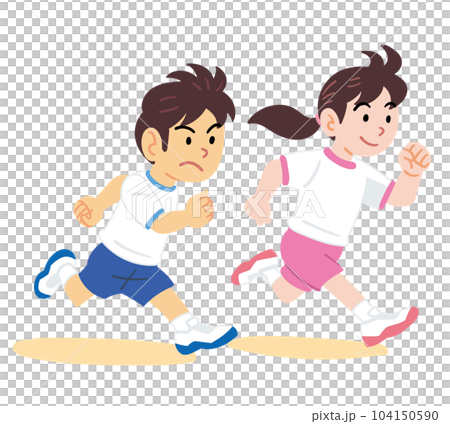 dash in gym class - Stock Illustration [104150590] - PIXTA
