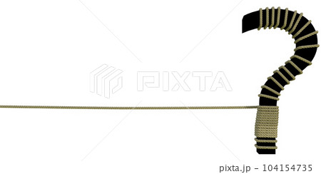 Isolated 3d rendering of a rope with question markのイラスト素材 [104154735 ...