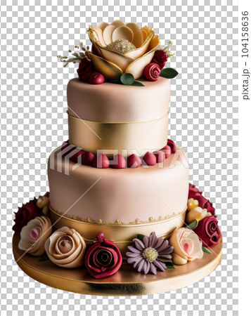 wedding marzipan cakeのイラスト素材 [104158636] - PIXTA