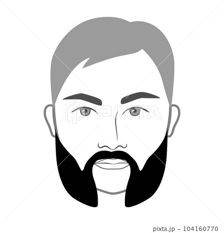 Hulihee Beard style men in face illustration...のイラスト素材 [104160770] - PIXTA
