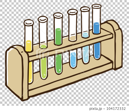 test tube rack and test tube - Stock Illustration [104172332] - PIXTA