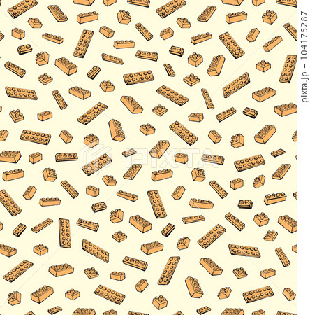 Lego pattern. Vector drawingのイラスト素材 [104175287] - PIXTA