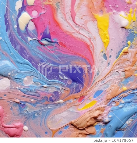 Luxurious abstract fluid painting in spirit ink...のイラスト素材 [104178057 ...