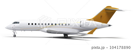 new passenger plane left side view travel...のイラスト素材 [104178890] - PIXTA