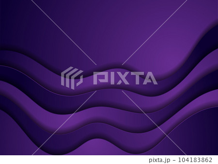 Dark violet waves abstract corporate backgroundのイラスト素材 [104183862] - PIXTA