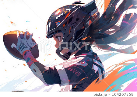 Manga Anime quarterback american football...のイラスト素材 [104207559] - PIXTA
