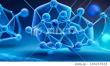 3d render of chemistry molecule background in...のイラスト素材 [104247838] - PIXTA