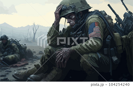 The aftermath of war, Create a composition...のイラスト素材 [104254240] - PIXTA