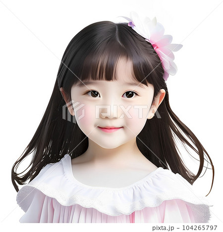 女児正面写真：AI生成のイラスト素材 [104265797] - PIXTA