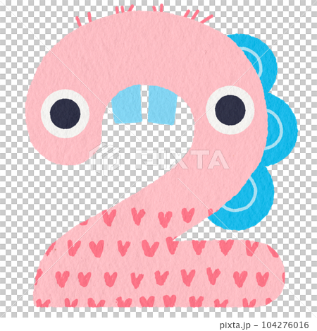 Cute monster number 2のイラスト素材 [104276016] - PIXTA